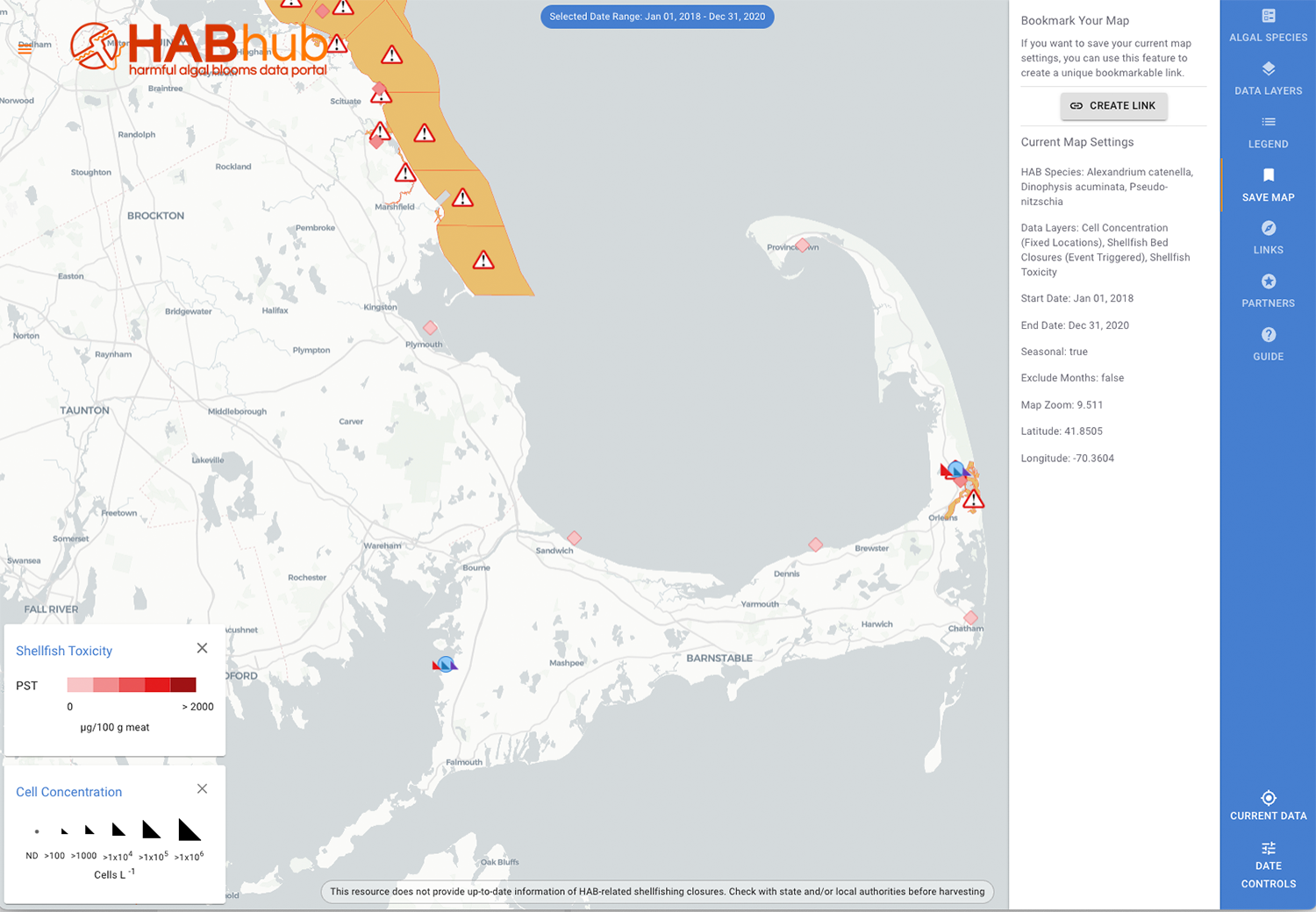 Saving your Map - Northeast HAB