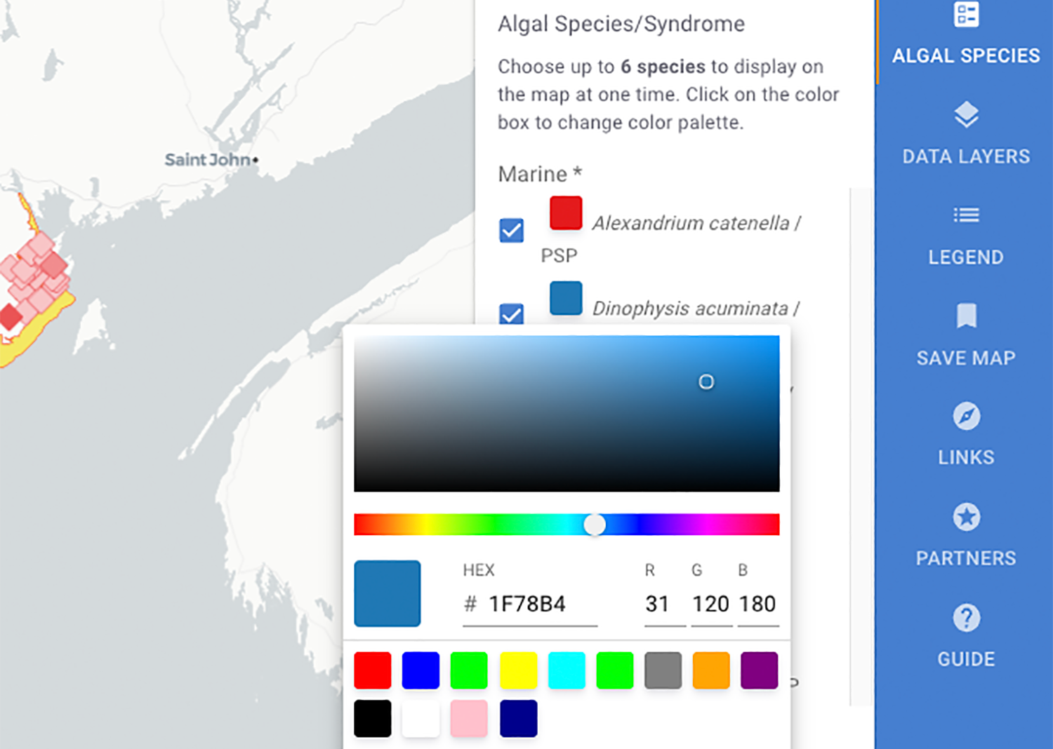 Customizing your color palette - Northeast HAB