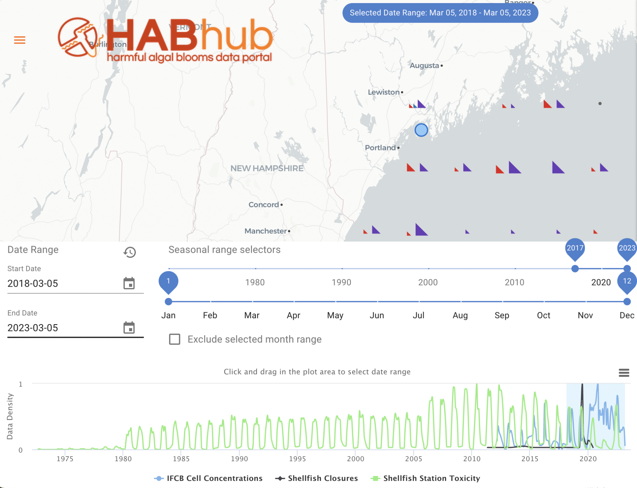 Timeframe Selection - Northeast HAB